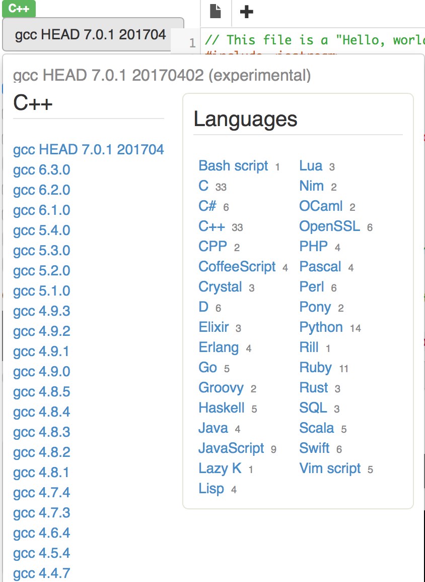 超便利！C/C++他30種類のプログラムをその場で実行確認できるサイト｜Wandbox | ハングスタック